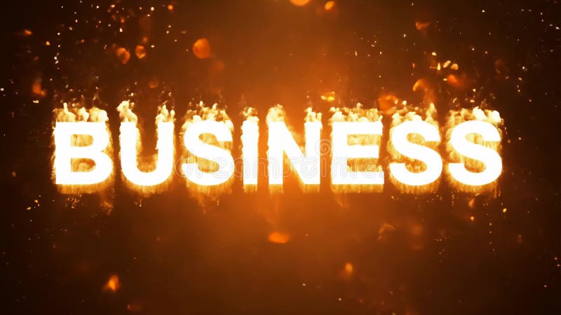 Fiery Business Text Animation with Explosive Visual Effects Stock Video ...