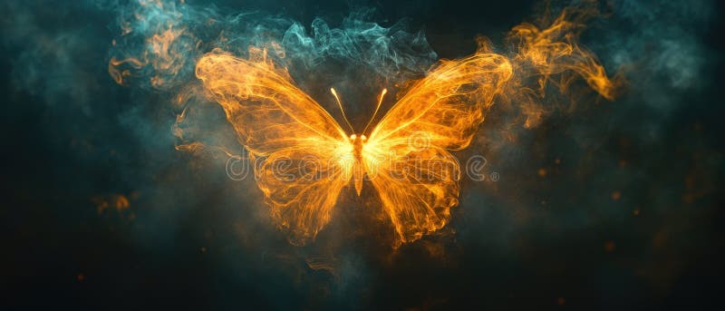 "MYSTICAL BUTTERFLY TRANSFORMATION in SMOKE" Stock Illustration ...