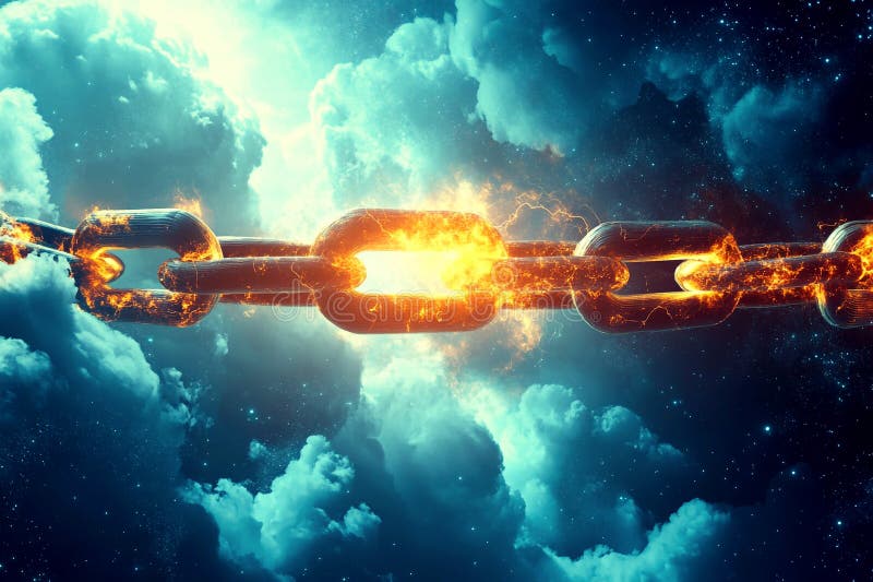 A Fiery Chain Stretching Across the Sky, Symbolizing the Intense Power ...