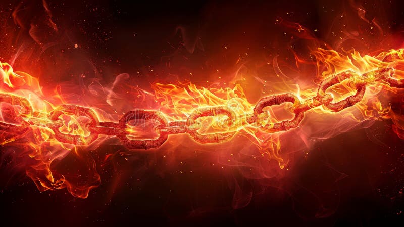 Fiery Chains As a Powerful Symbol of Resilience and Strength during ...
