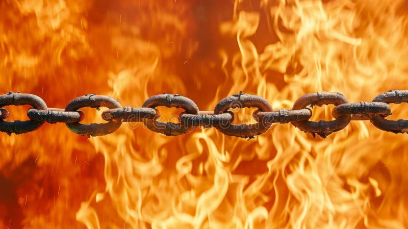 Fiery Chains As a Symbol of Resilience and Strength in the Face of ...