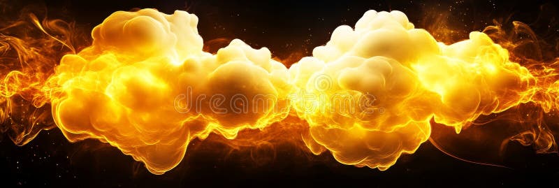 Fiery Cloud Computing Burst Symbolizing Data Transfer Processing Power ...