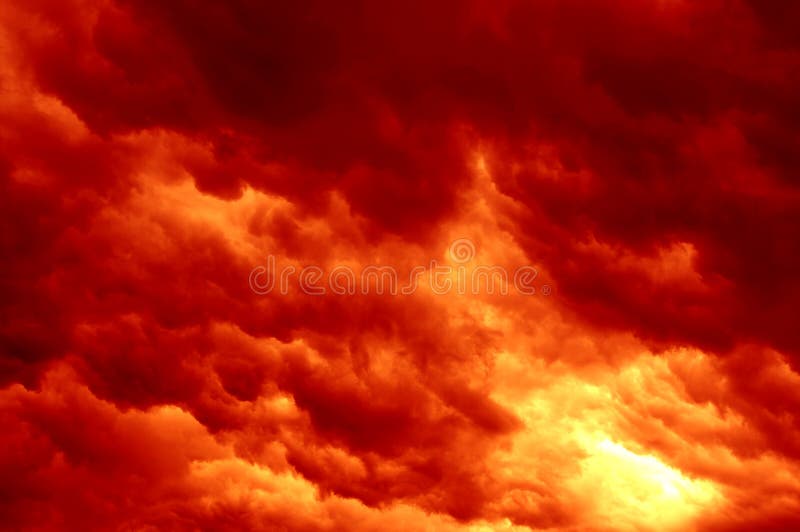 Fiery clouds stock image. Image of fantasy, twilight, sunset - 6972337
