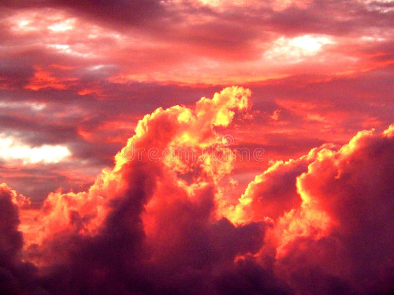 Fiery Sunset Streaks stock photo. Image of across, modesto - 52160368