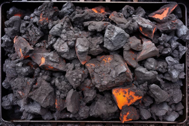 Fiery Coal in a Metal Grill Stock Image - Image of grill, coal: 297908127