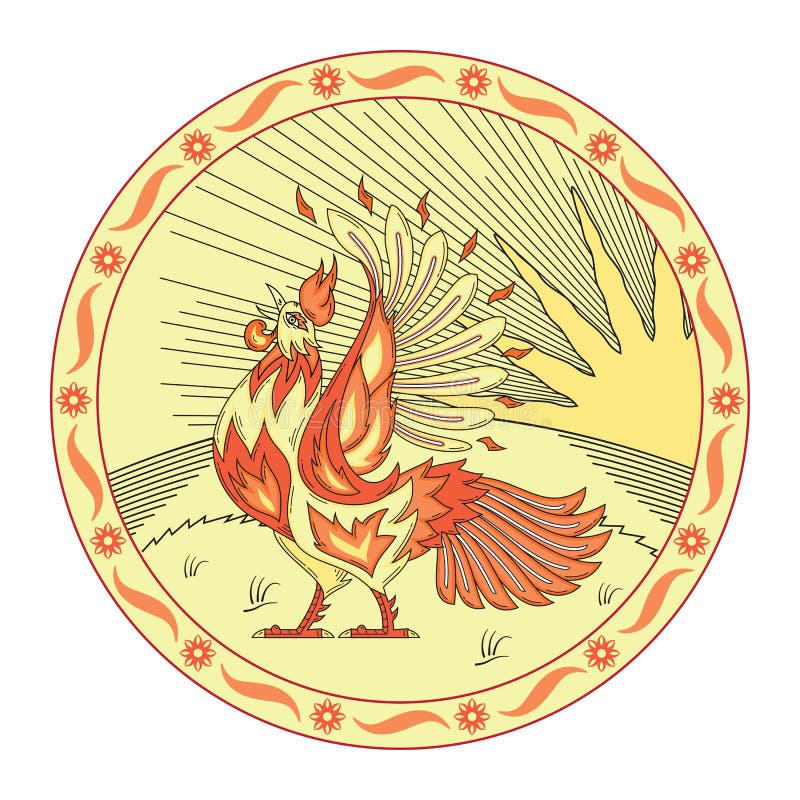 Fiery on the field stock vector. Illustration of circle - 105143937