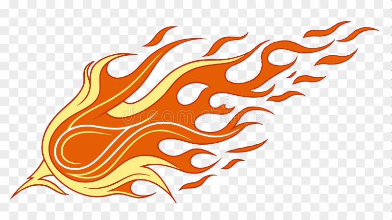 Fiery Comet Trail, Dynamic Flame Design, Celestial Fire, Burning Meteor ...