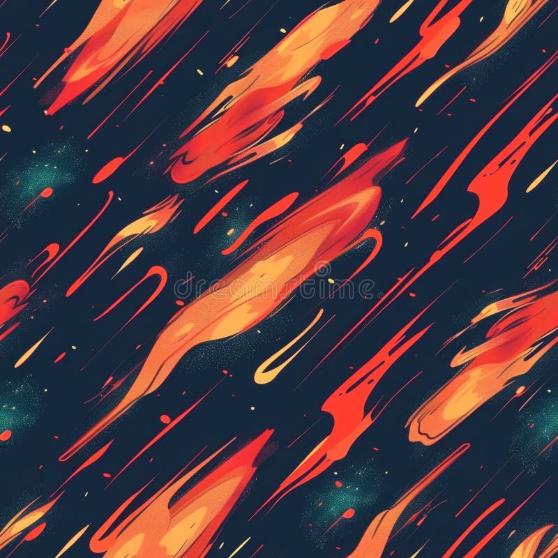 Fiery Comets Speeding Across Star-Studded Night Sky Stock Image - Image ...