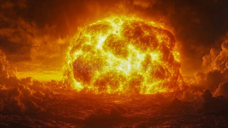 Fiery Cosmic Explosion in Deep Space Stock Image - Image of bright ...