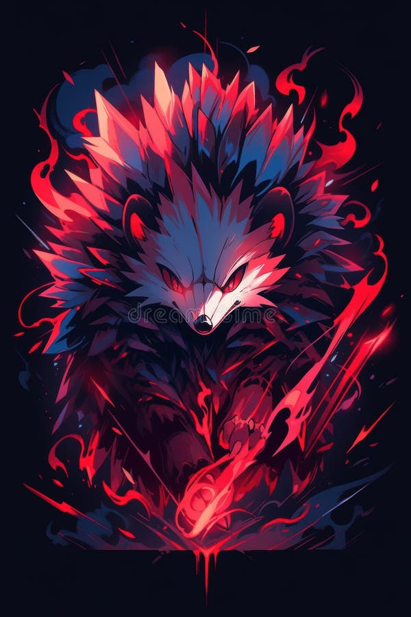 Fiery Creature. Created by Generative Artificial Intelligence Stock ...