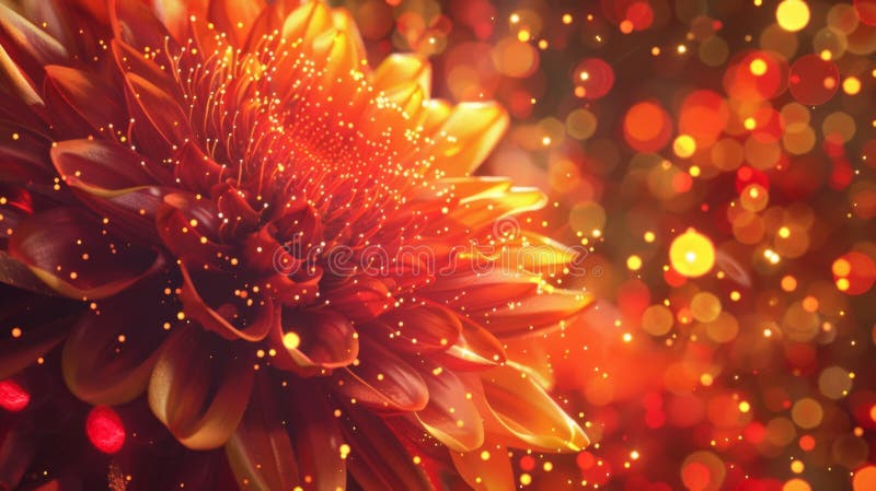 Fiery Dahlia Fireworks Light Up the Sky in a Dazzling Display of Colo ...