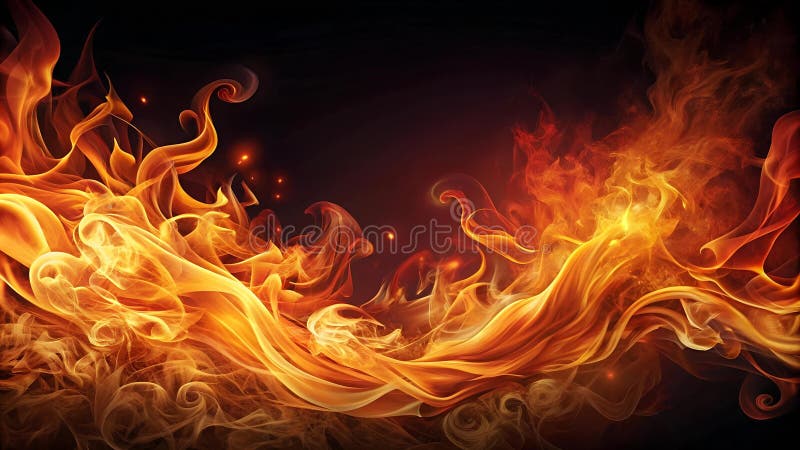 Fiery Dance of Flames Abstract Fire Design AI Generated Stock ...