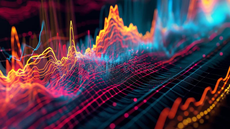 Fiery Data Analysis Visualization Stock Photo - Image of visualization ...