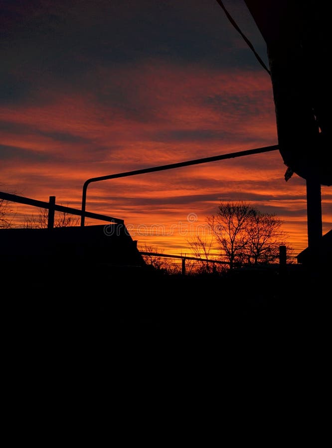 Fiery dawn stock image. Image of summer, fire, dawn - 154701689