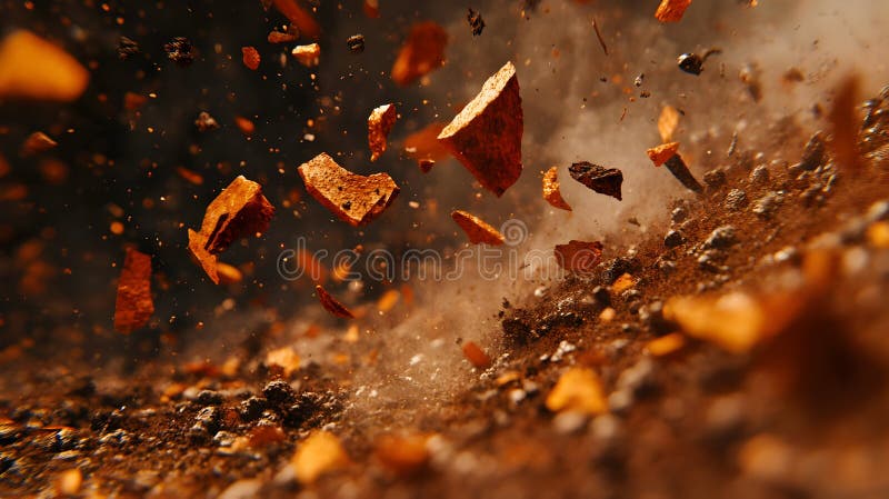 Fiery Debris Explosion Abstract Background Image Stock Photo - Image of ...