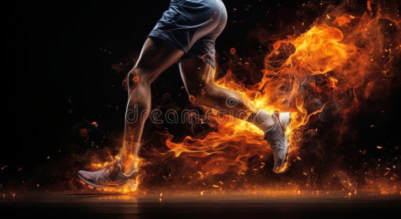 Runners Legs Radiating Power Stock Illustrations – 1 Runners Legs ...