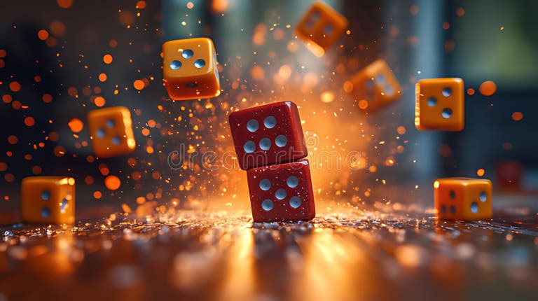 Fiery Dice Explosion Gamble Tabletop Game Stock Illustrations – 1 Fiery ...