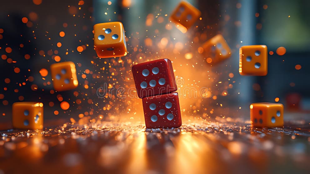 Fiery Dice Explosion Gamble Tabletop Game Stock Illustrations – 1 Fiery ...