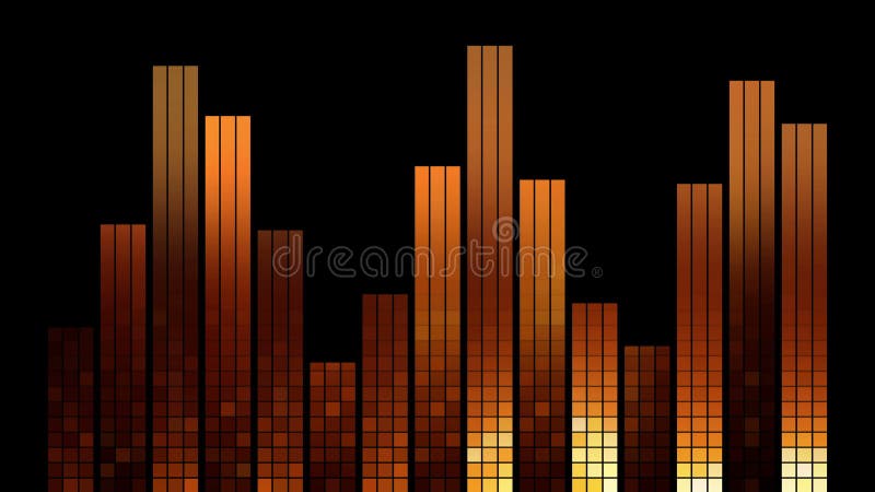 Color Digital Equalizer. the Animation of the Pixel Bars is in Sync ...