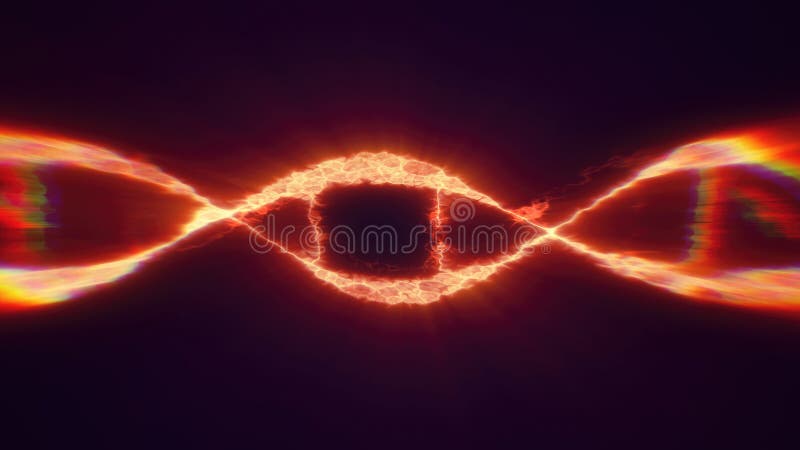 Fiery DNA Strand Glowing in Orange and Red Tones, Symbolizing Evolution ...