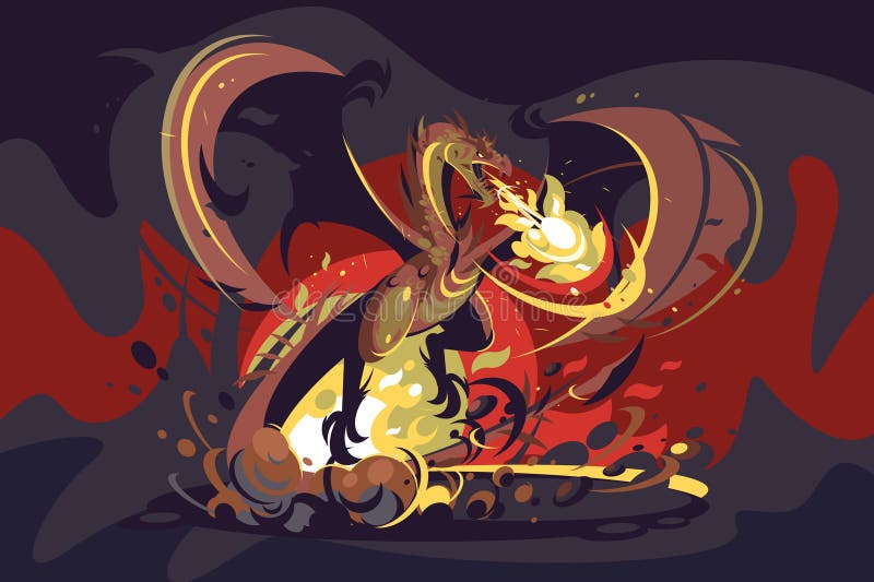 Fire Breath Dragon Stock Illustrations – 1,798 Fire Breath Dragon Stock ...