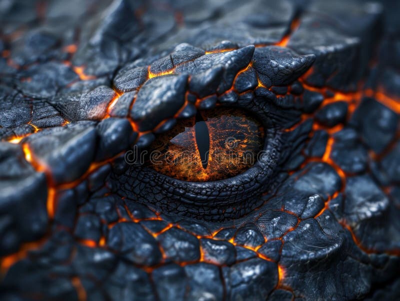 Fiery dragon eye close-up stock illustration. Illustration of dramatic ...