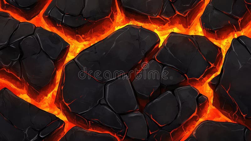 Fiery Dragon Scales Blend with Molten Lava, Creating a Striking ...