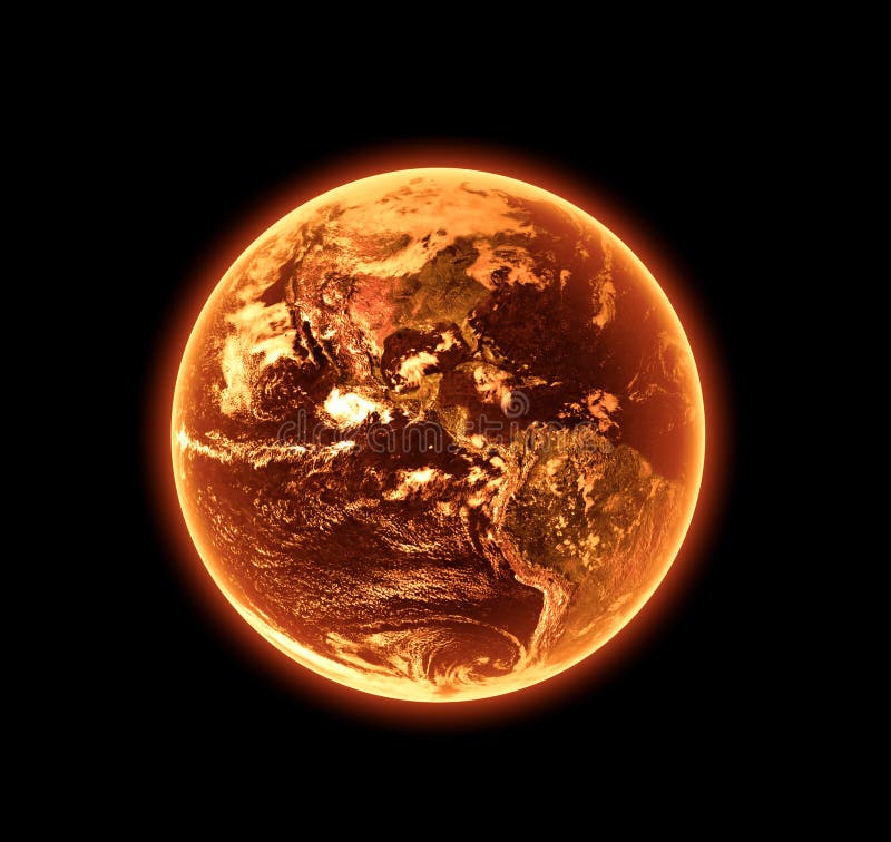 Fiery Earth stock photo. Image of fire, alien, atmosphere - 59707368