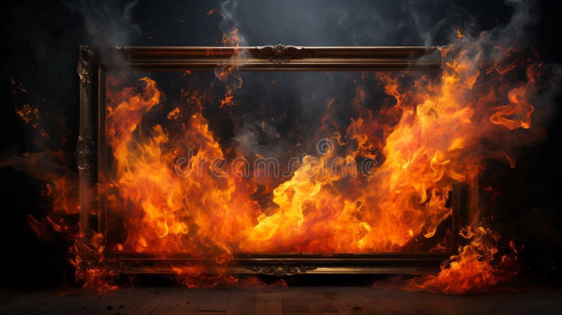 Fiery Element a Mesmerizing Blaze Illuminating the Night Wildfire ...