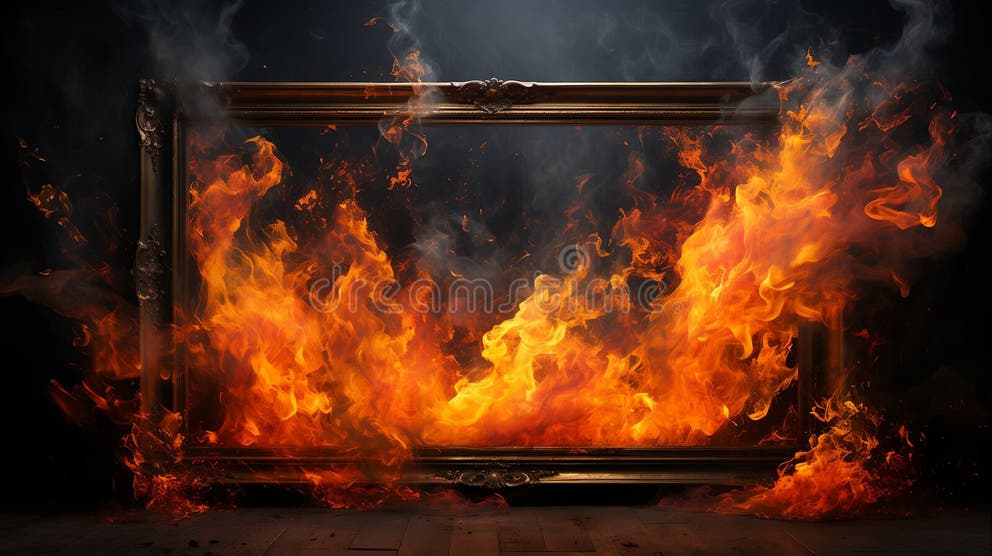 Fiery Element a Mesmerizing Blaze Illuminating the Night Wildfire ...