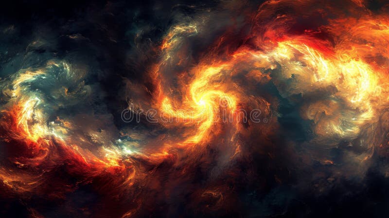 Fiery Elemental Vortex with Mesmerizing Lava Whirlpool and Swirling ...