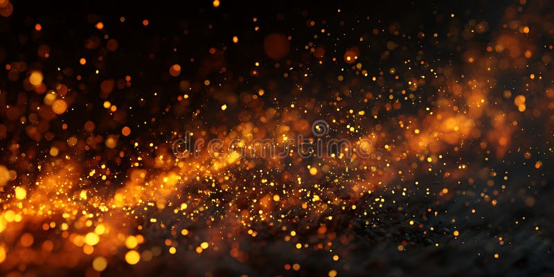 Fiery Ember Trails Glowing Particles Background Stock Illustration ...