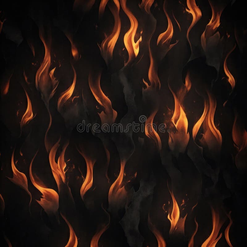 Fiery Embers Dark Background Fire Texture Stock Illustration ...