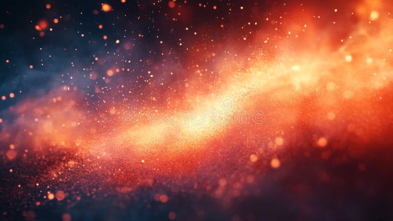 Fiery Embers and Sparks Abstract Background Stock Illustration ...