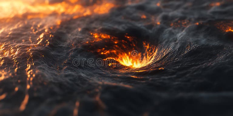 Fiery Embers Volcanic Lava Texture Background Stock Illustration ...