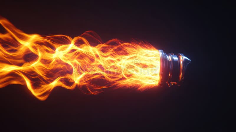 Fiery Engine Thrust stock illustration. Illustration of motion - 367681149