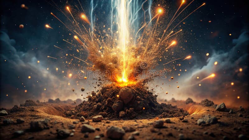 Fiery Eruption a Dramatic Depiction of Intense Energy and Powerful ...