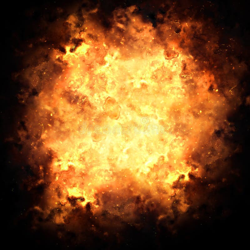 Fiery explosion stock illustration. Illustration of flame - 4908890