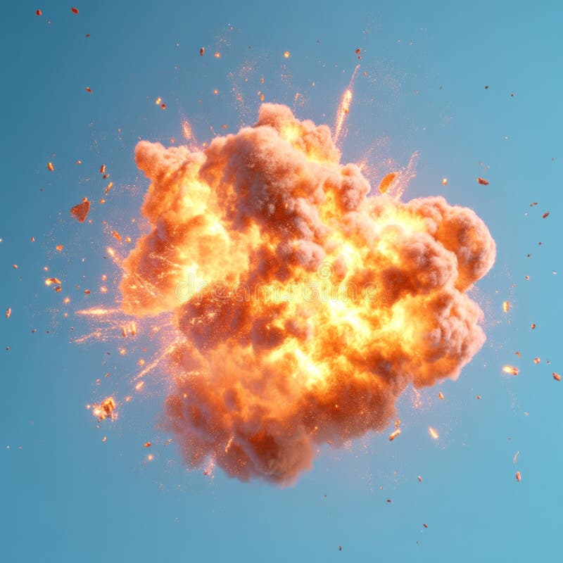 Fiery Explosion Smoke Sparks Powerful Display Energy Chaos Stock Photos ...