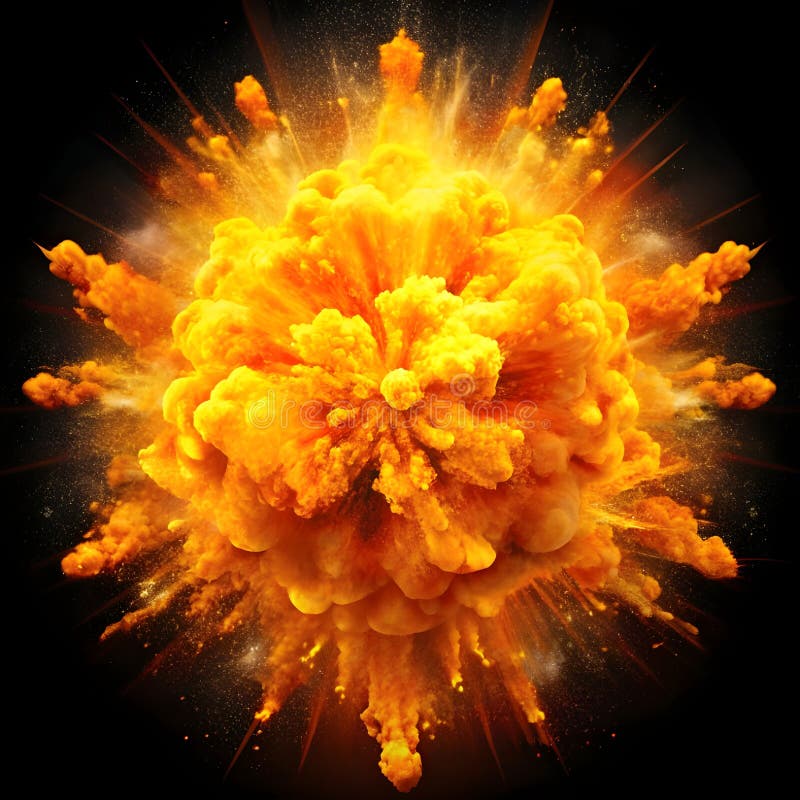 Orange and Yellow Explosion Stock Illustration - Illustration of ...