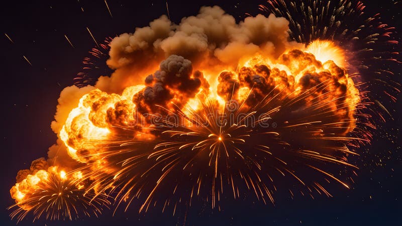 Fiery Explosion Background Wallpaper Theme. Vector Illustration. Blast ...