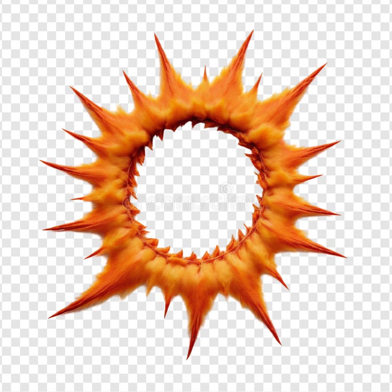 Fiery Explosion Border Effect on Transparent Background Stock ...
