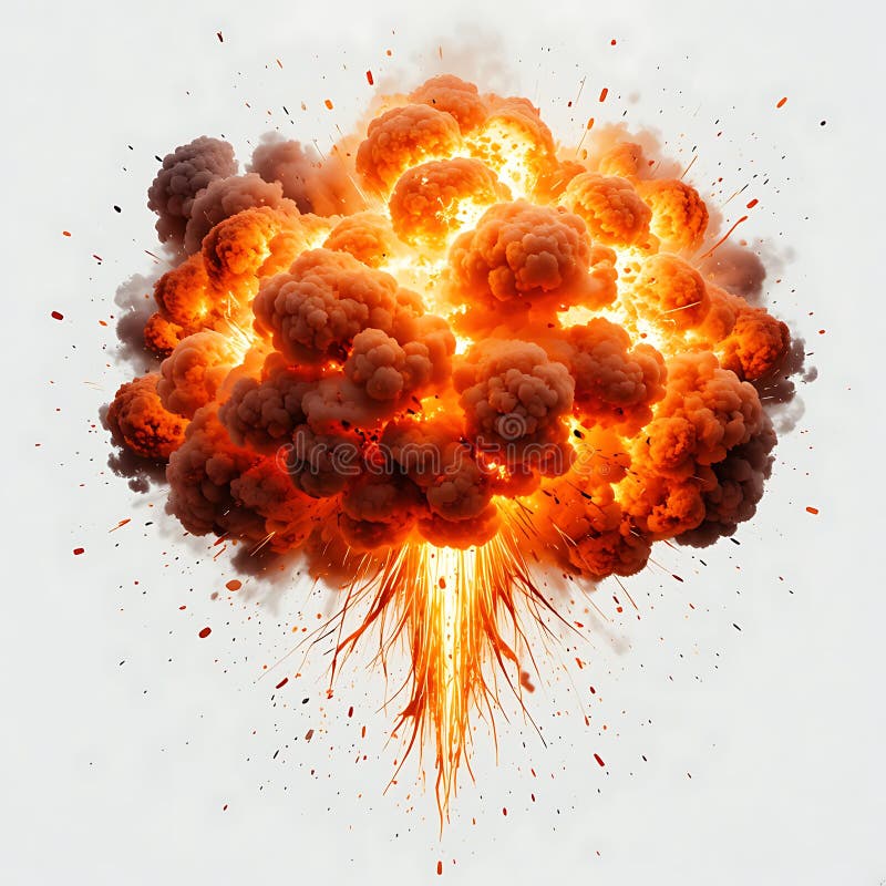 Fiery Explosion Cloud: a Dramatic Visual of Explosive Energy and Power ...
