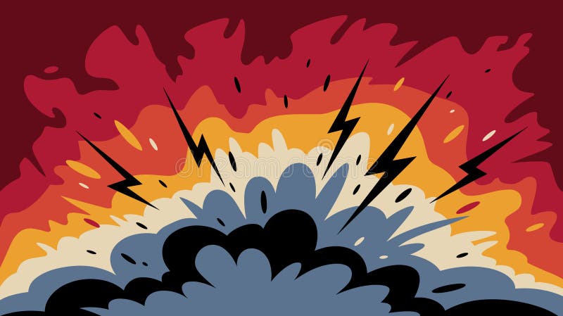 Fiery Explosion of Colors Representing Anger and Aggression. Stock ...