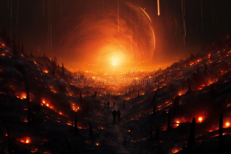 Fiery Explosion in the Dark Forest, Fire and Smoke in the Forest Stock ...