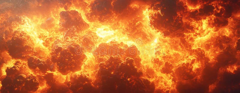 Fiery Explosion a Dramatic Image of Intense Combustion Stock ...