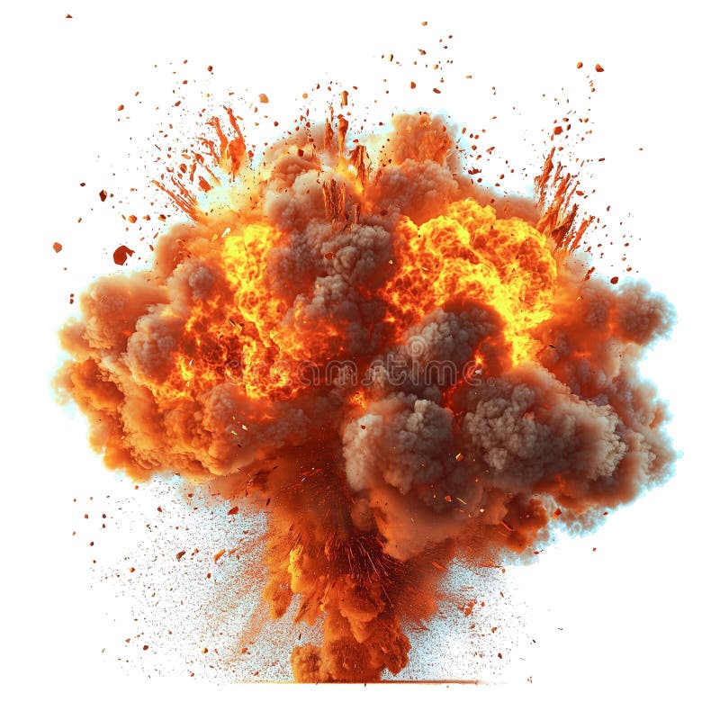 Fiery Explosion Dramatic Smoke Cloud Burst Fire 3d Hot Red Art Ash ...
