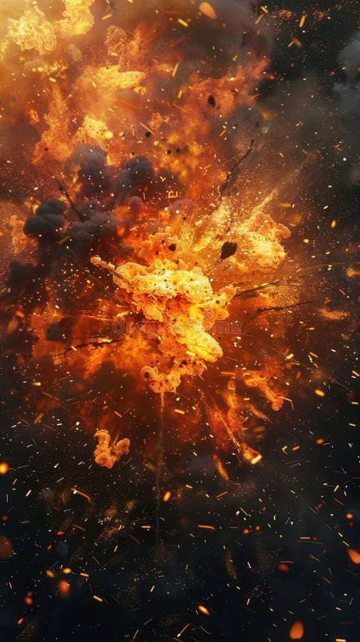 Fiery Explosion. Dynamic Energy Concept Stock Illustration ...