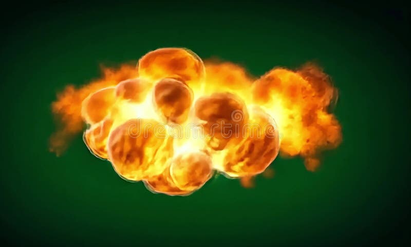 Fiery Explosion, Green Screen, Debris, VFX, Video Game Stock Video ...