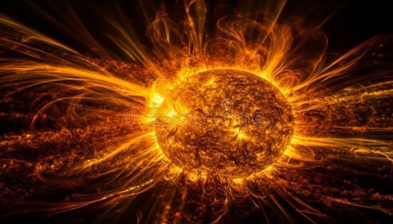 Fiery Explosion Ignites Abstract Galaxy in Vibrant Multi Colored ...